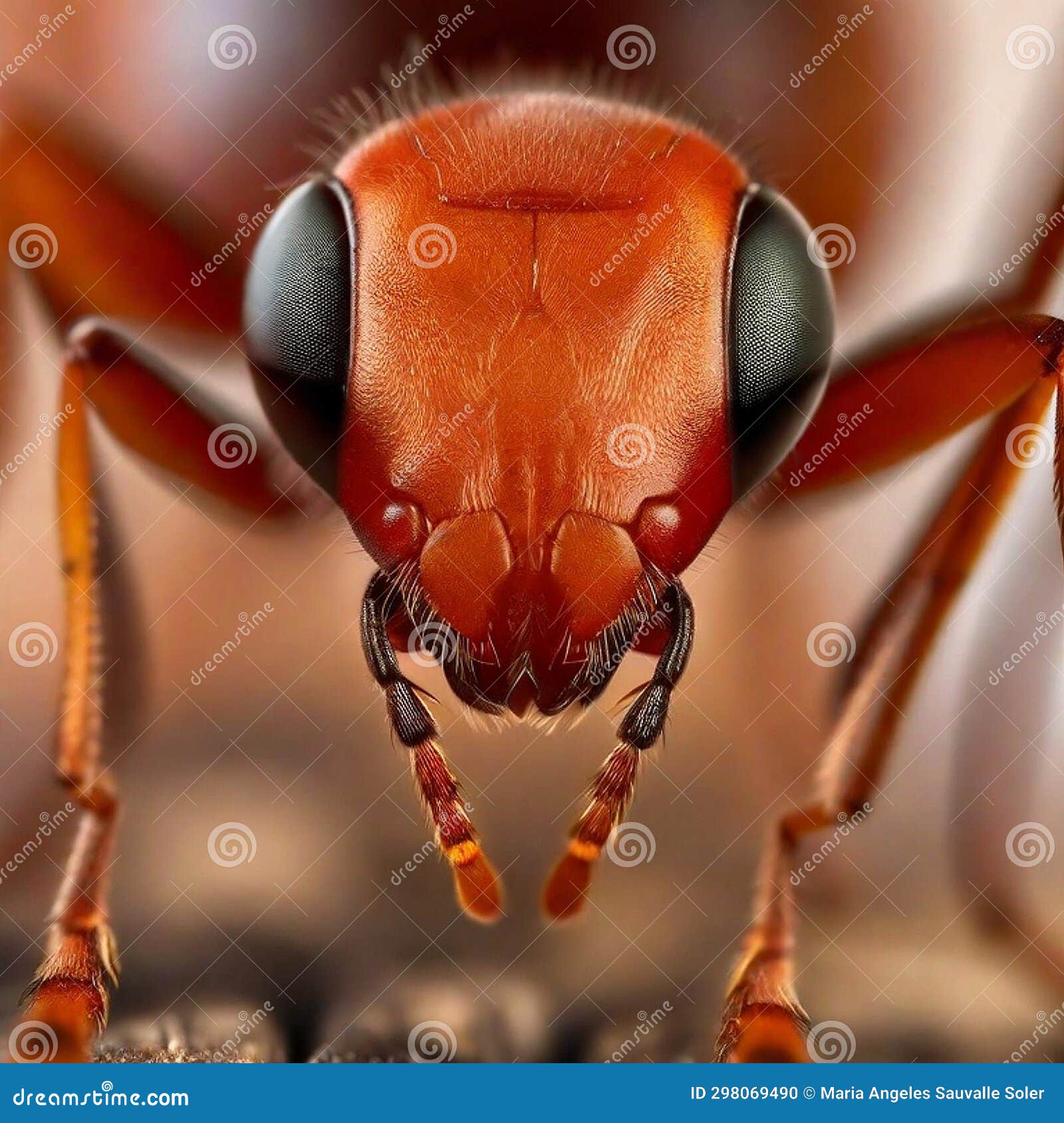 Image of an Ant S Head Seen Under Magnification Stock Illustration ...