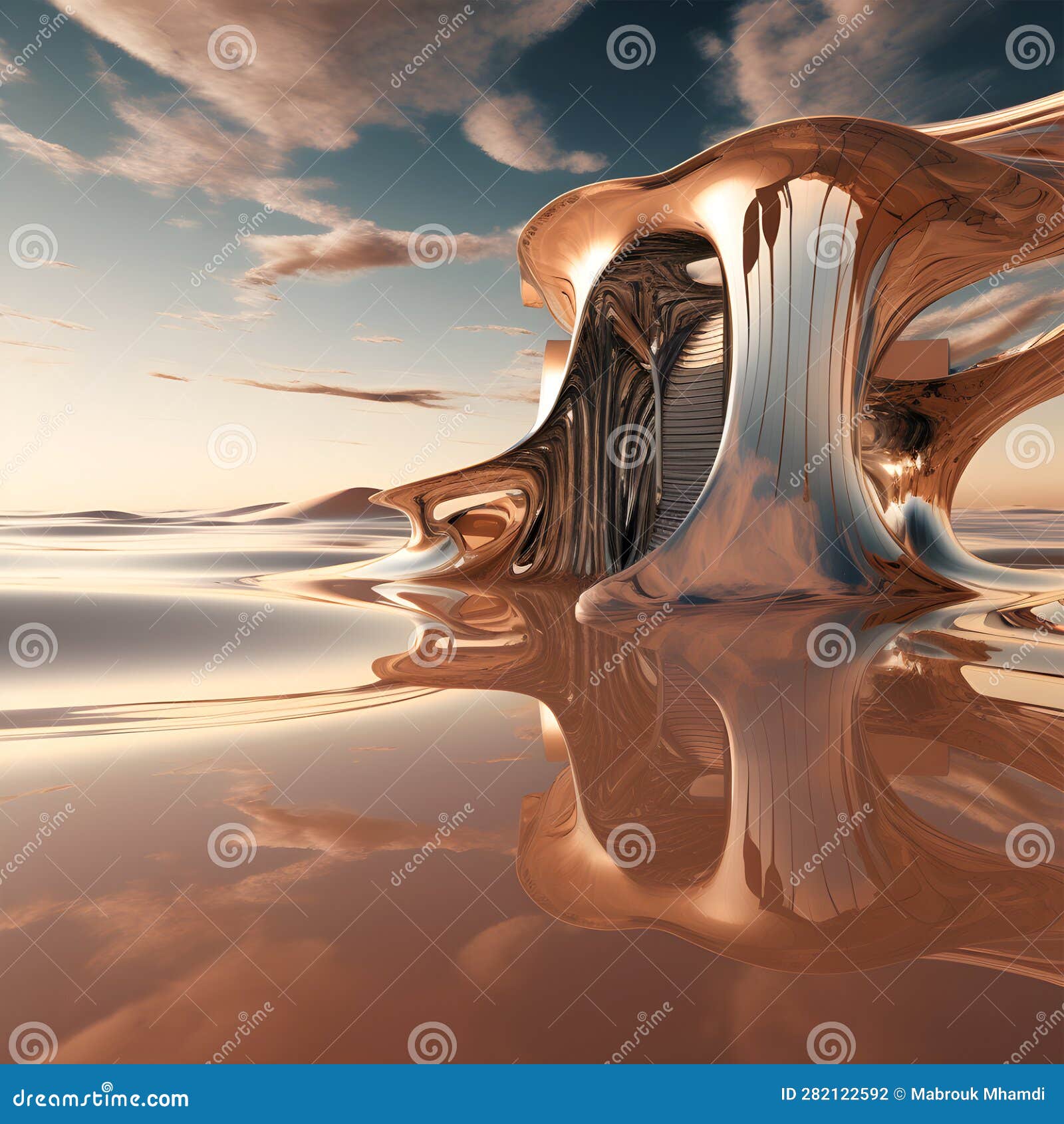 Melting Architectural Structures Stock Illustration - Illustration of ...