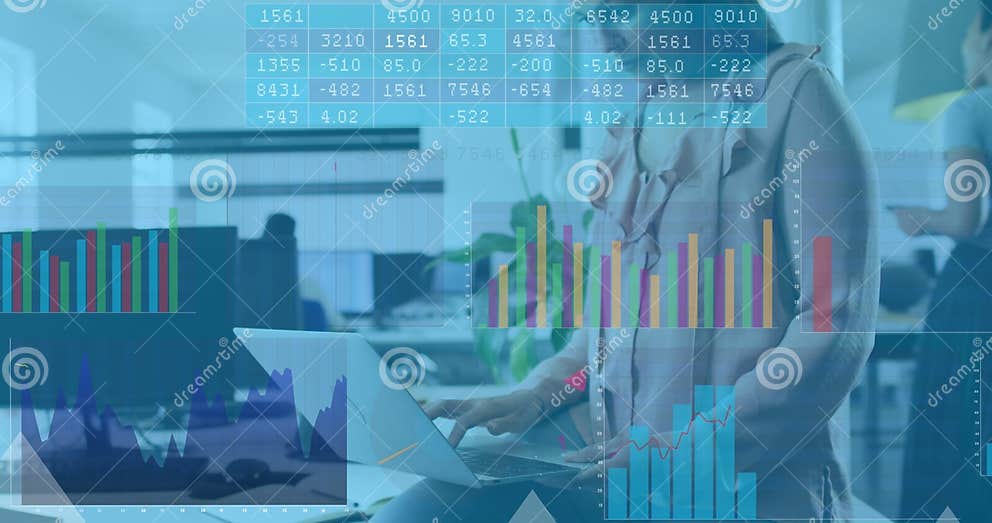 Image of Arrows, Binary Coding and Data Processing Over Biracial ...