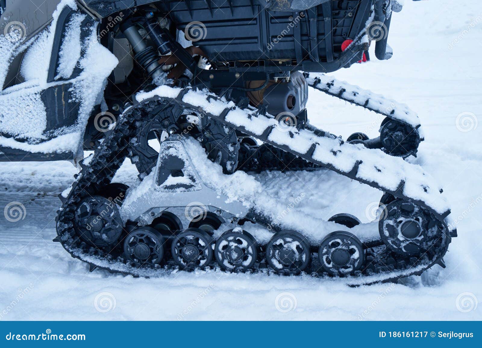 The Image of the ATV with a Tracked System. Stock Image - Image of ...