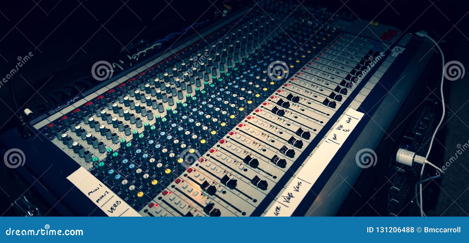 Audio Mixing Board stock photo. Image of fader, adjust - 131206488