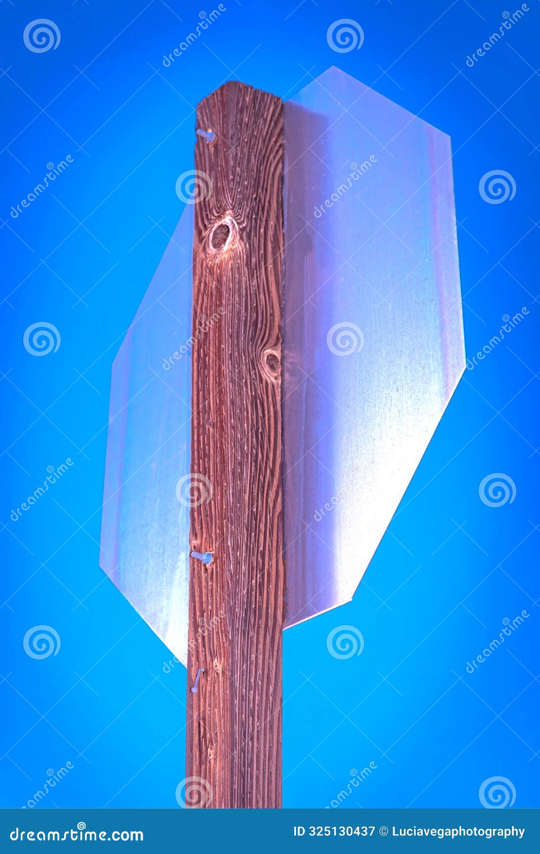 Back of a Stop Sign and a Blue Sky Background Stock Image - Image of ...