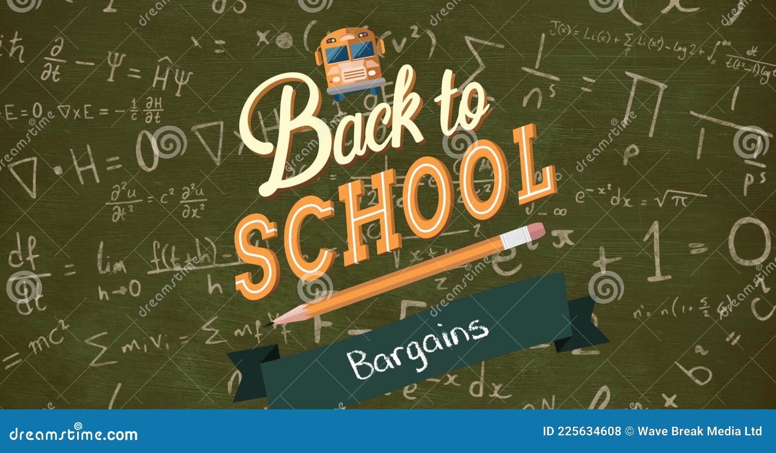 Image of Back To School Text on Green Background Stock Illustration ...