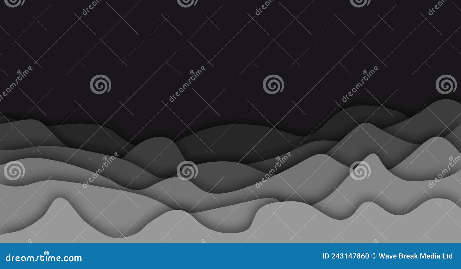 Image of Background with Moving Grey and Black Waves Stock Illustration ...