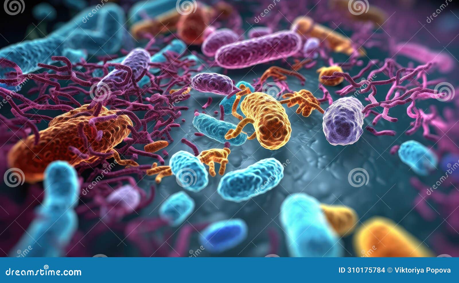 Image of Bacteria Under a Microscope. Gram-negative Bacillus that ...