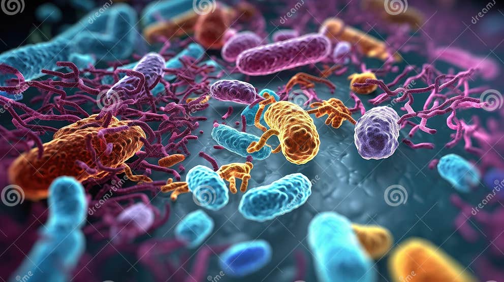 Image of Bacteria Under a Microscope. Gram-negative Bacillus that ...