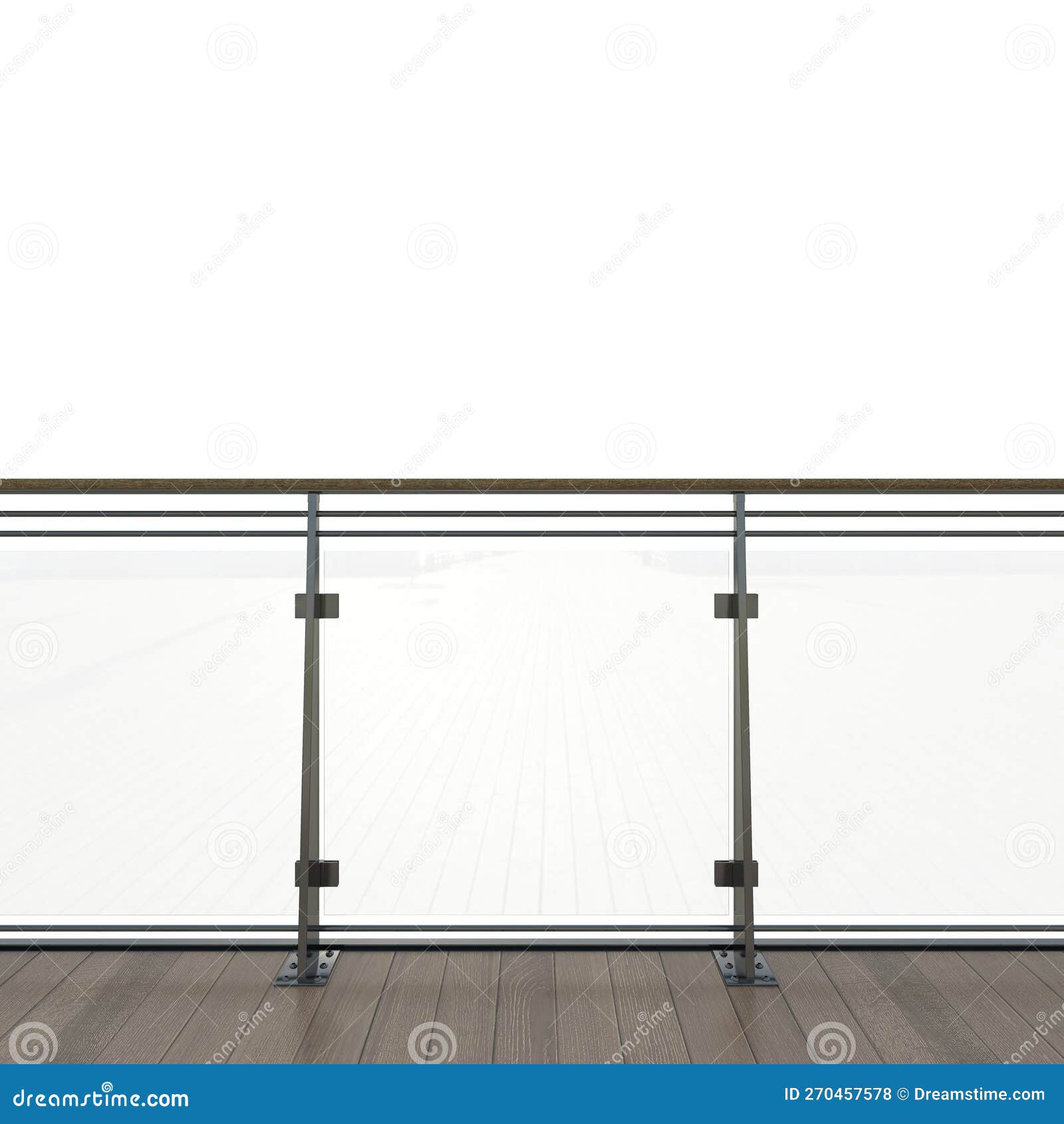 Image of Balcony Railing Outside of a Property. 3d Rendering Stock ...
