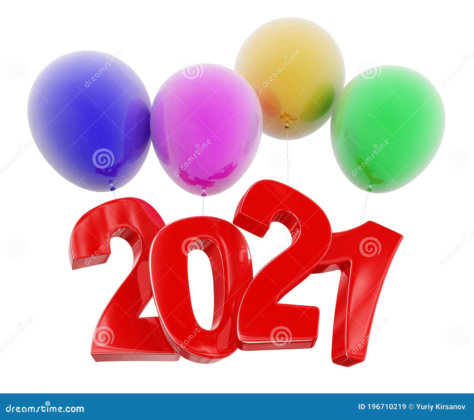 Image of 2021 on Balloons. Image with Clipping Path Stock Image - Image ...