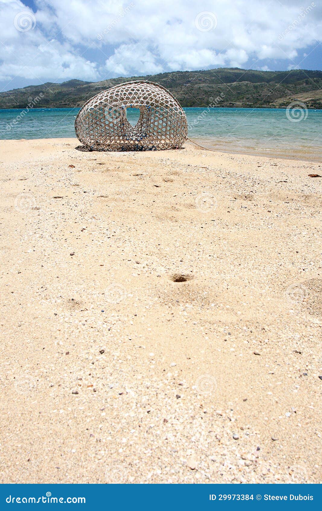 Bamboo Fish Trap on the Beach, Rodrigues Island Stock Photo - Image of ...