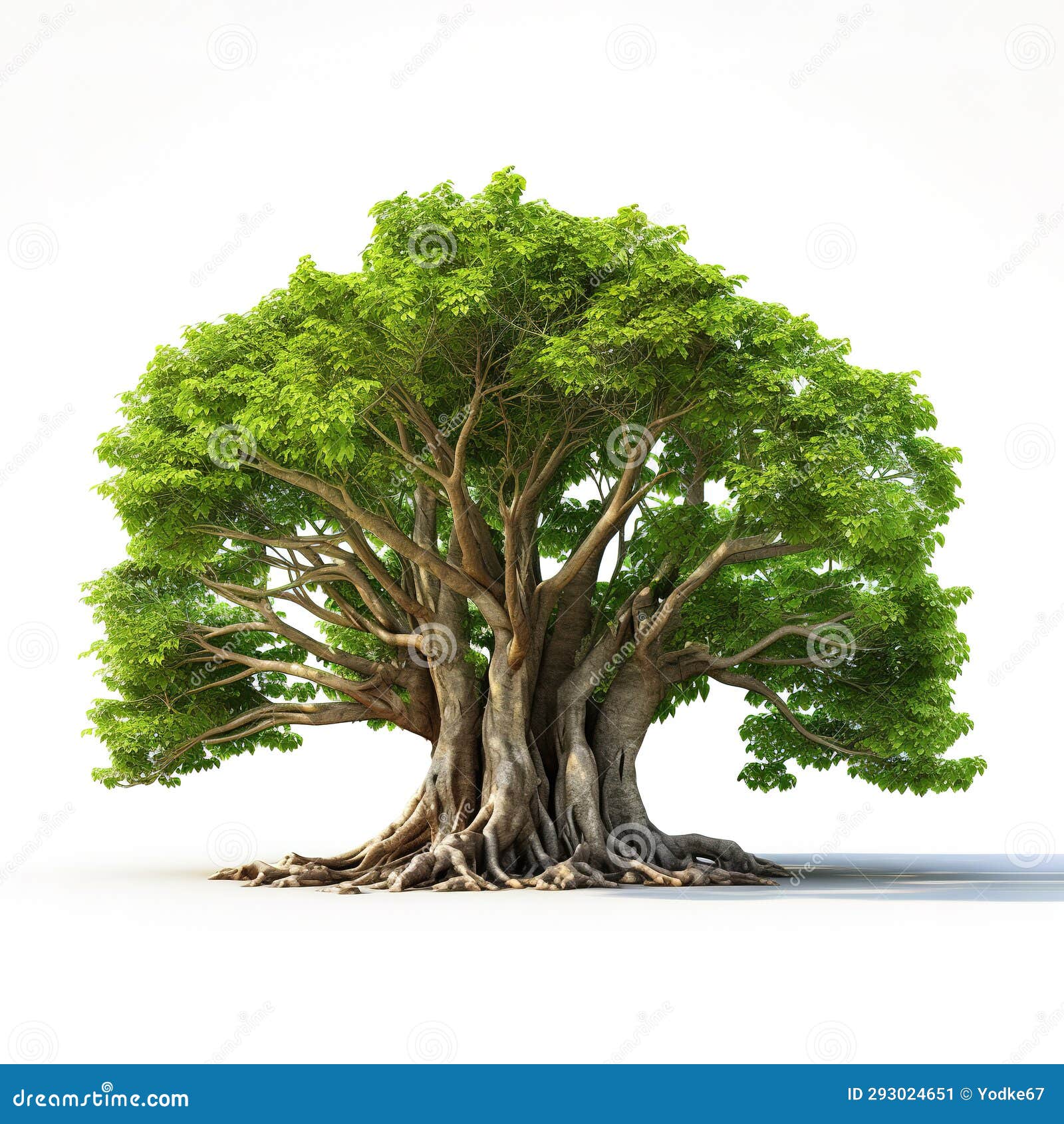 Image Of Banyan Tree On White Background. Nature. Illustration ...