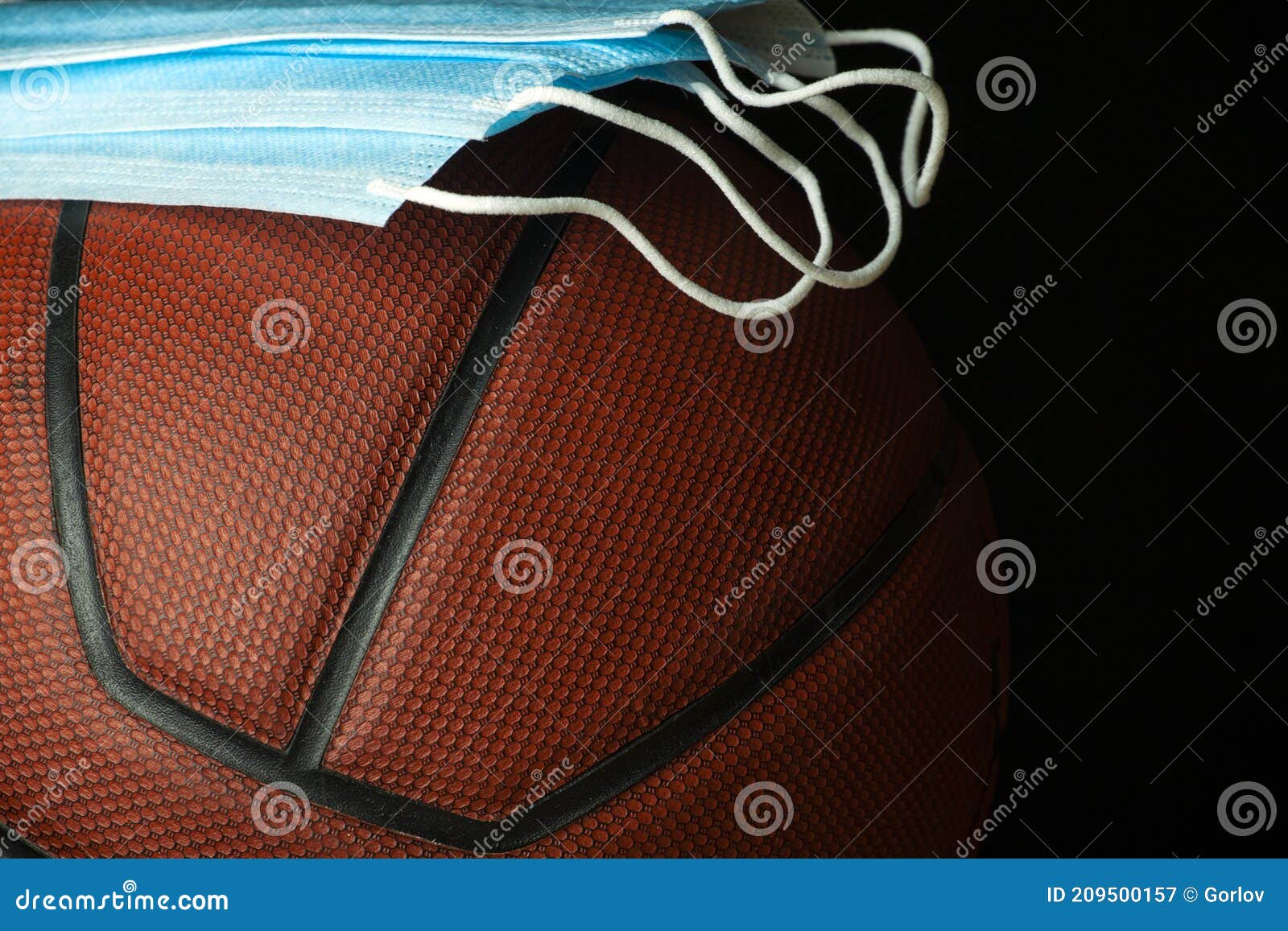 Image of Basketball Mask Dark Background Stock Image - Image of ...