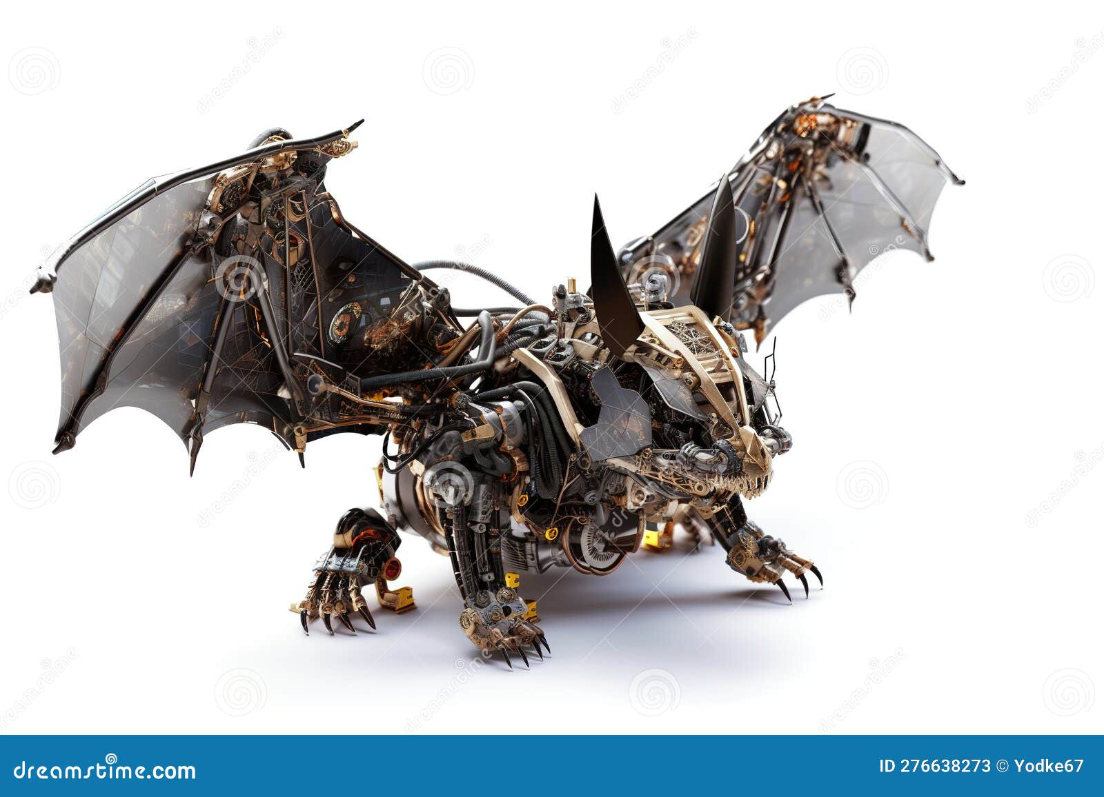 Image of a Bat Modified into a Robot on a White Background. Wild Animal ...