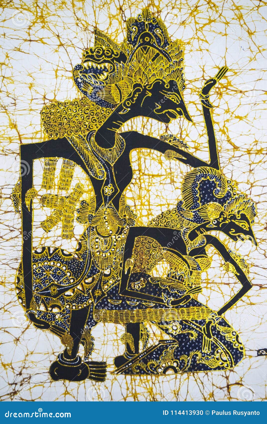 Beautiful Batik with Wayang Pattern Editorial Image - Image of figure ...
