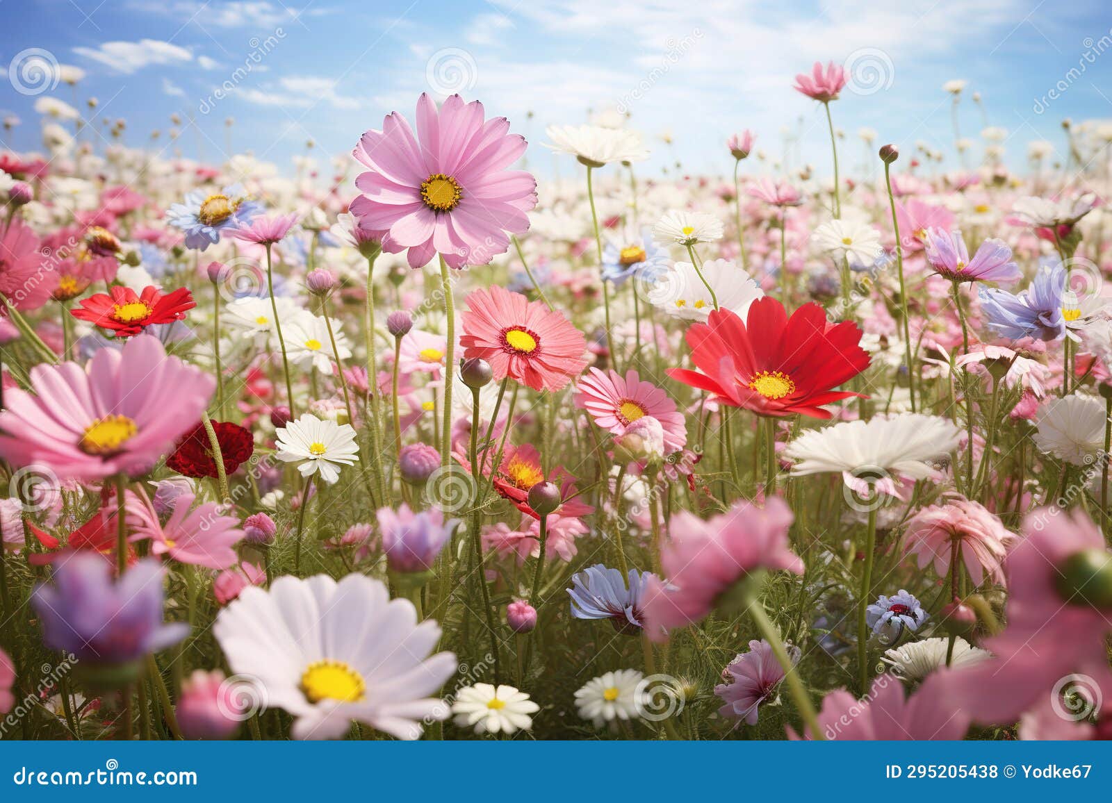 Image of Beautiful Fields of Colorful Flowers. Nature Stock ...