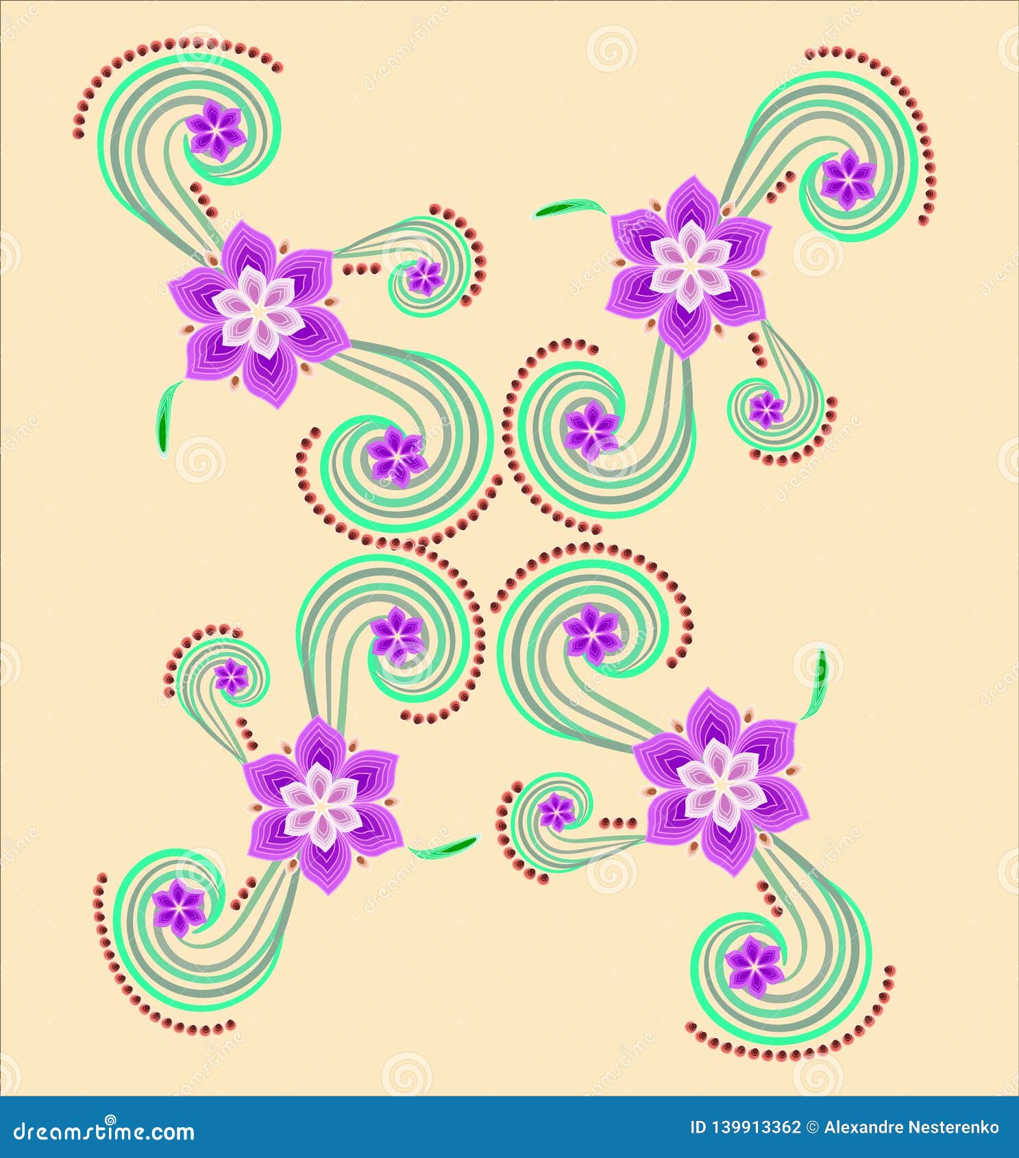 Beautiful Floral Patterns.the Image of Beautiful Intricately Curved ...