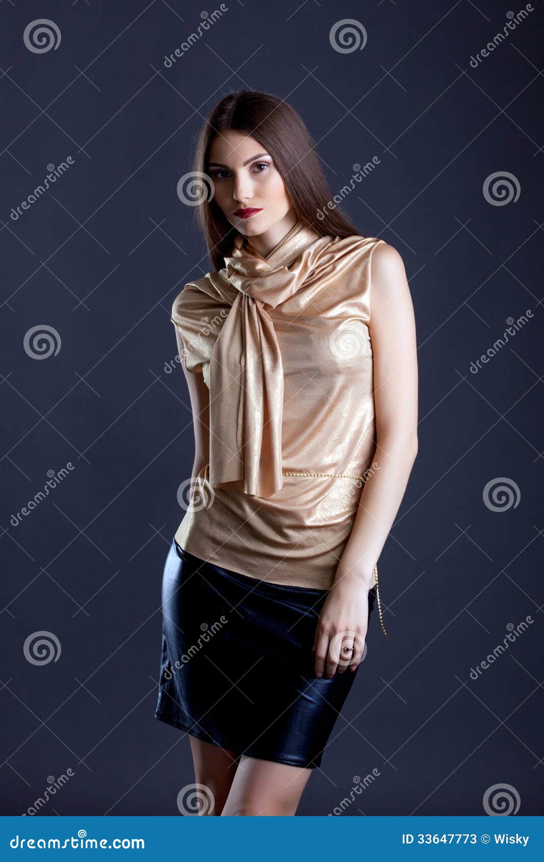 Image of Beautiful Model Advertises Trendy Clothes Stock Image - Image ...