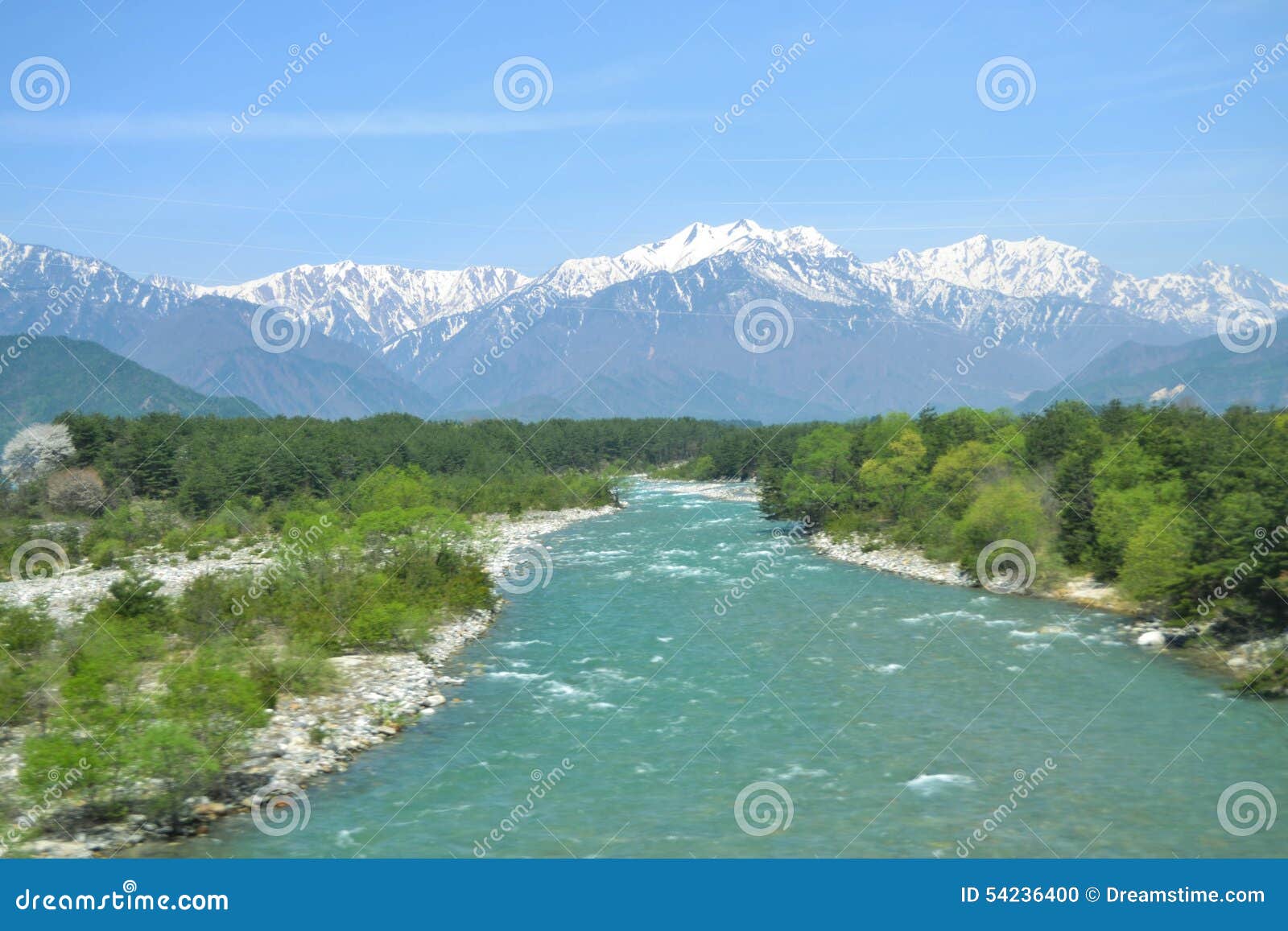 The Image of the Beautiful Mountains and Streams Stock Photo - Image of ...