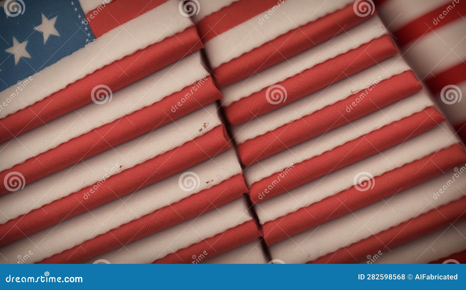 An Image of a Beautifully Crafted American Flag is Shown in this Close ...