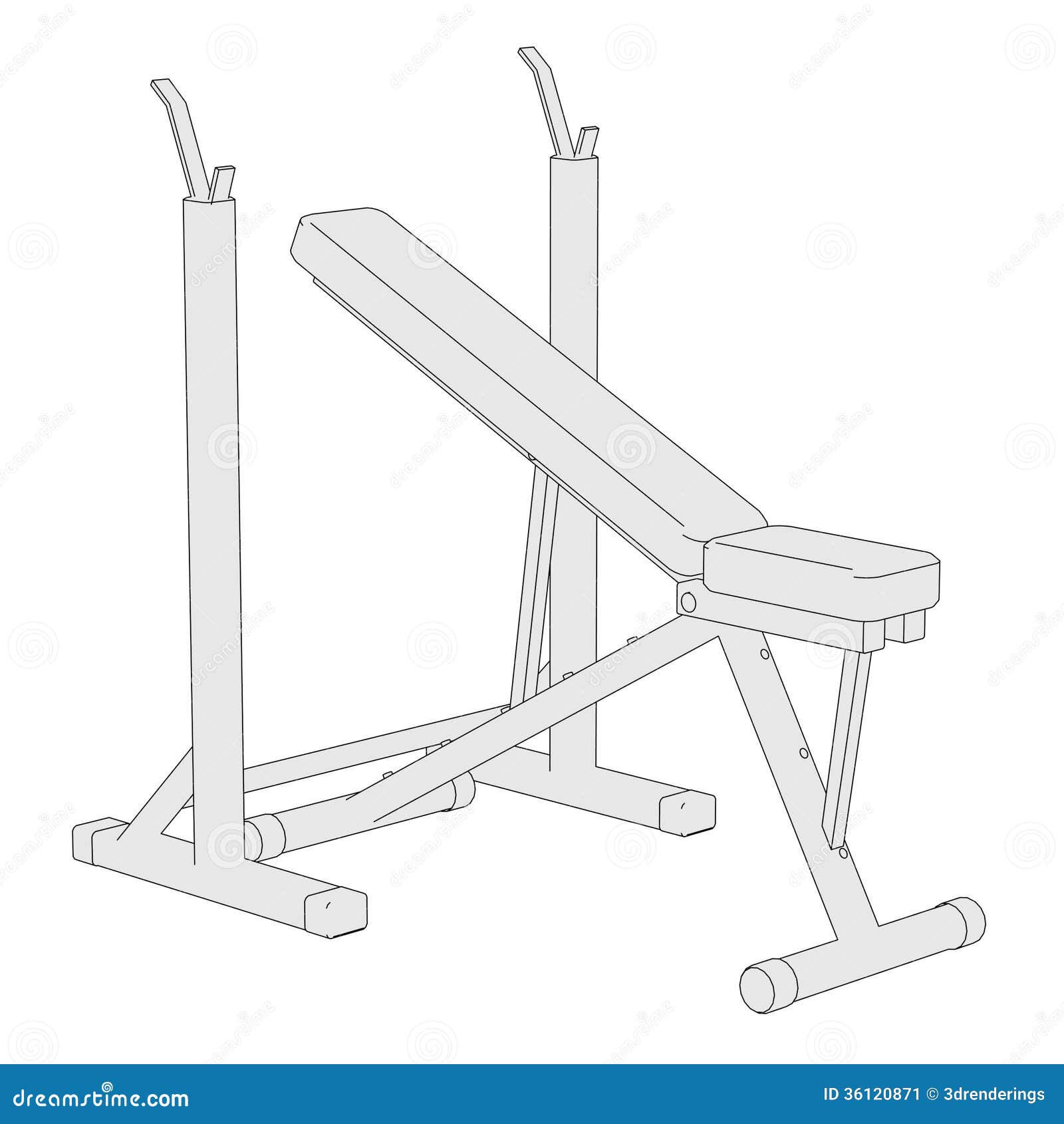 Image of Benchpress Machine Stock Illustration - Illustration of ...