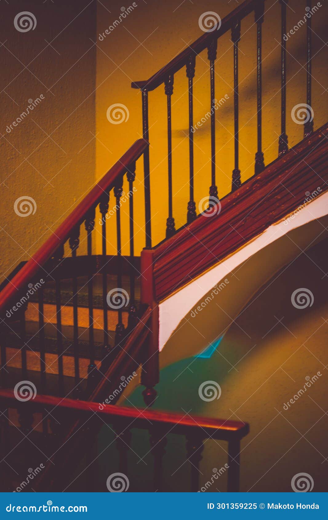 Image of bending stairs stock image. Image of indoors - 301359225