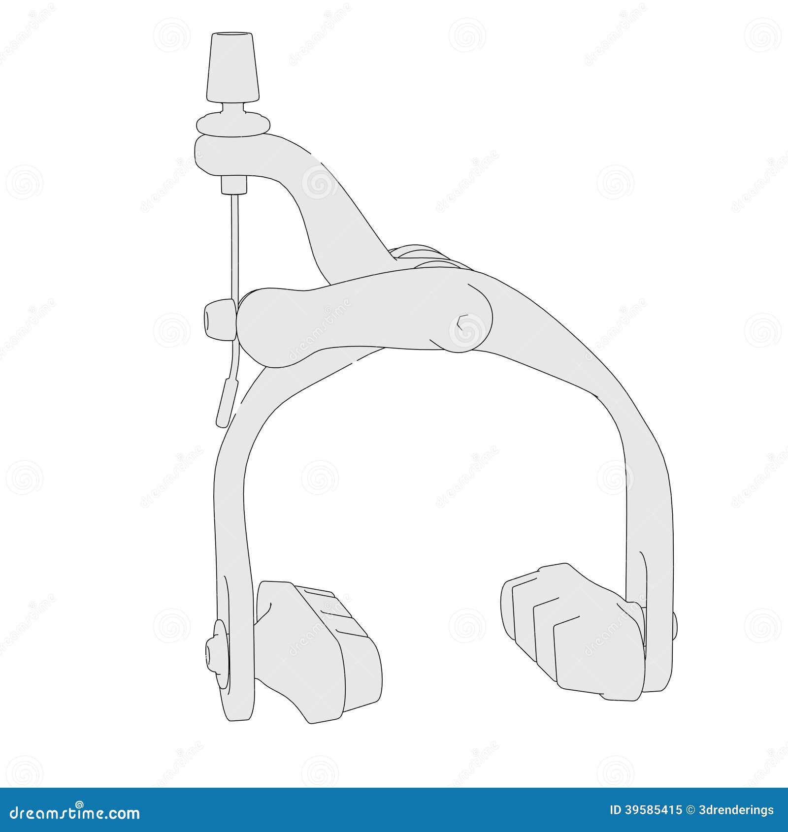 Image of bicycle brake stock illustration. Illustration of toon - 39585415