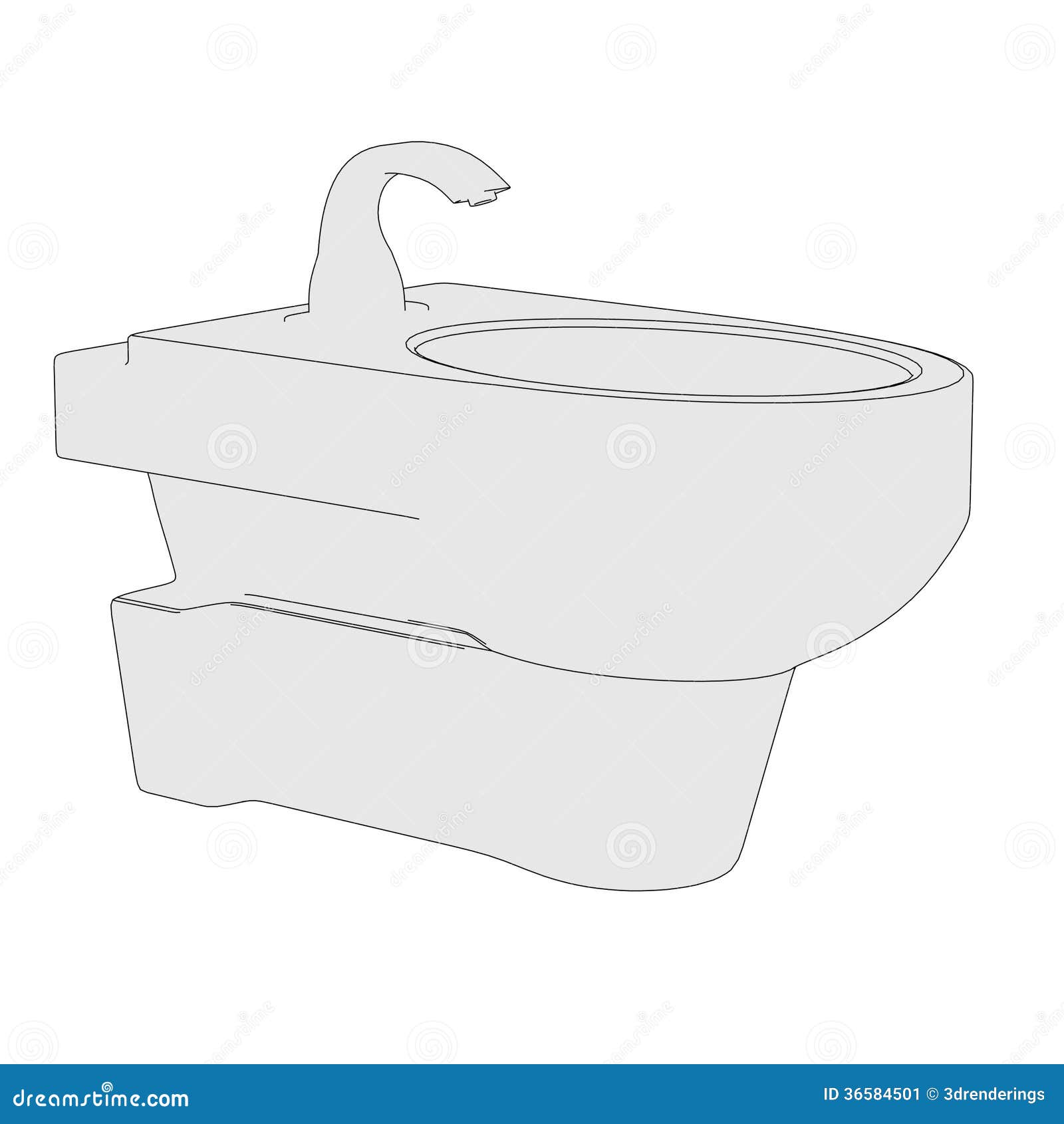 Image of Bidet (bathroom Element) Stock Illustration - Illustration of ...