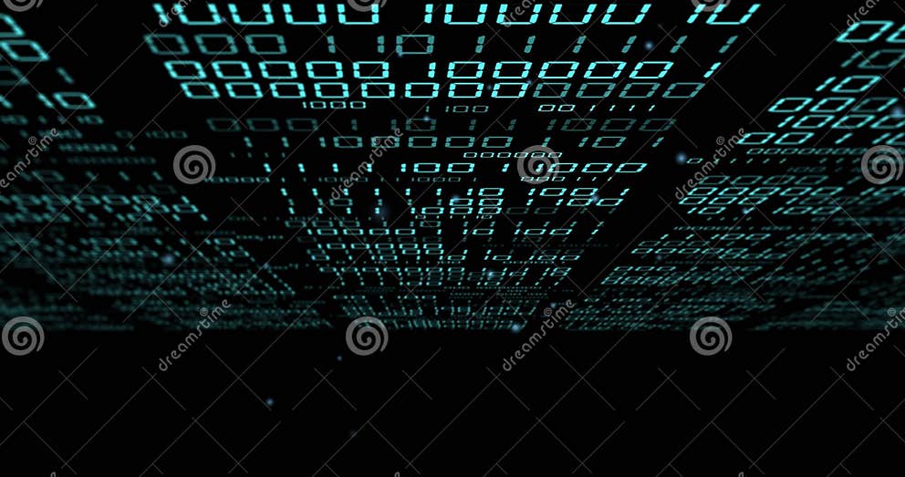 Image of Binary Coding and Data Processing Stock Illustration ...