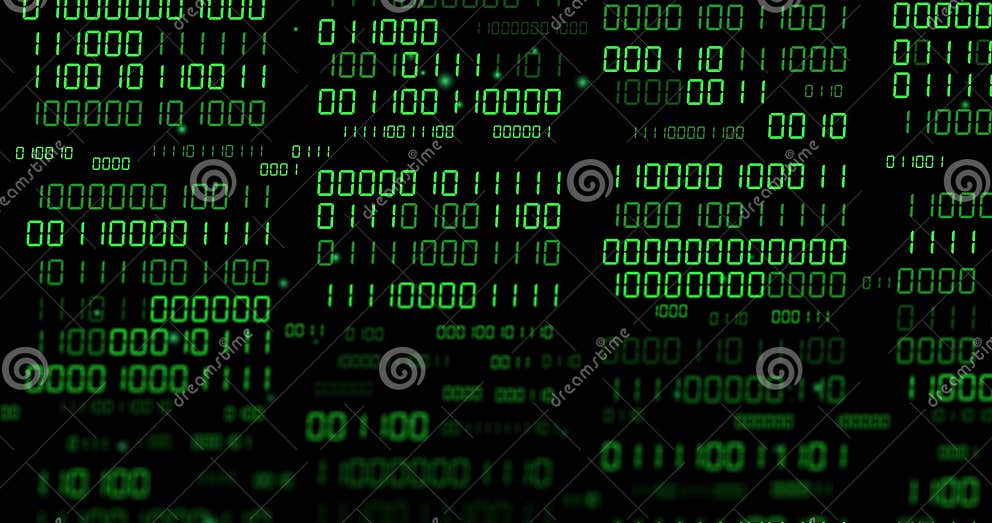 Image of Binary Coding and Data Processing Stock Illustration ...