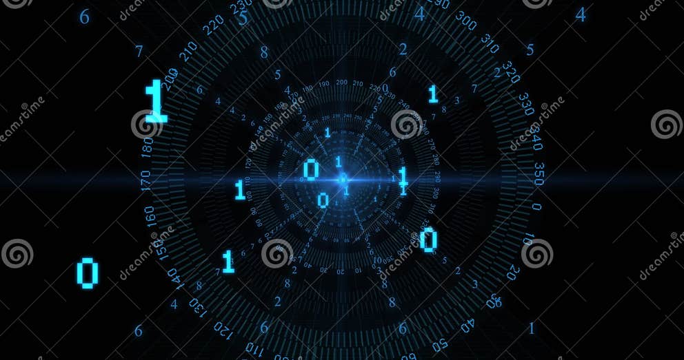 Image of Binary Coding and Data Processing Over Scopes Stock Photo - Image of connections ...