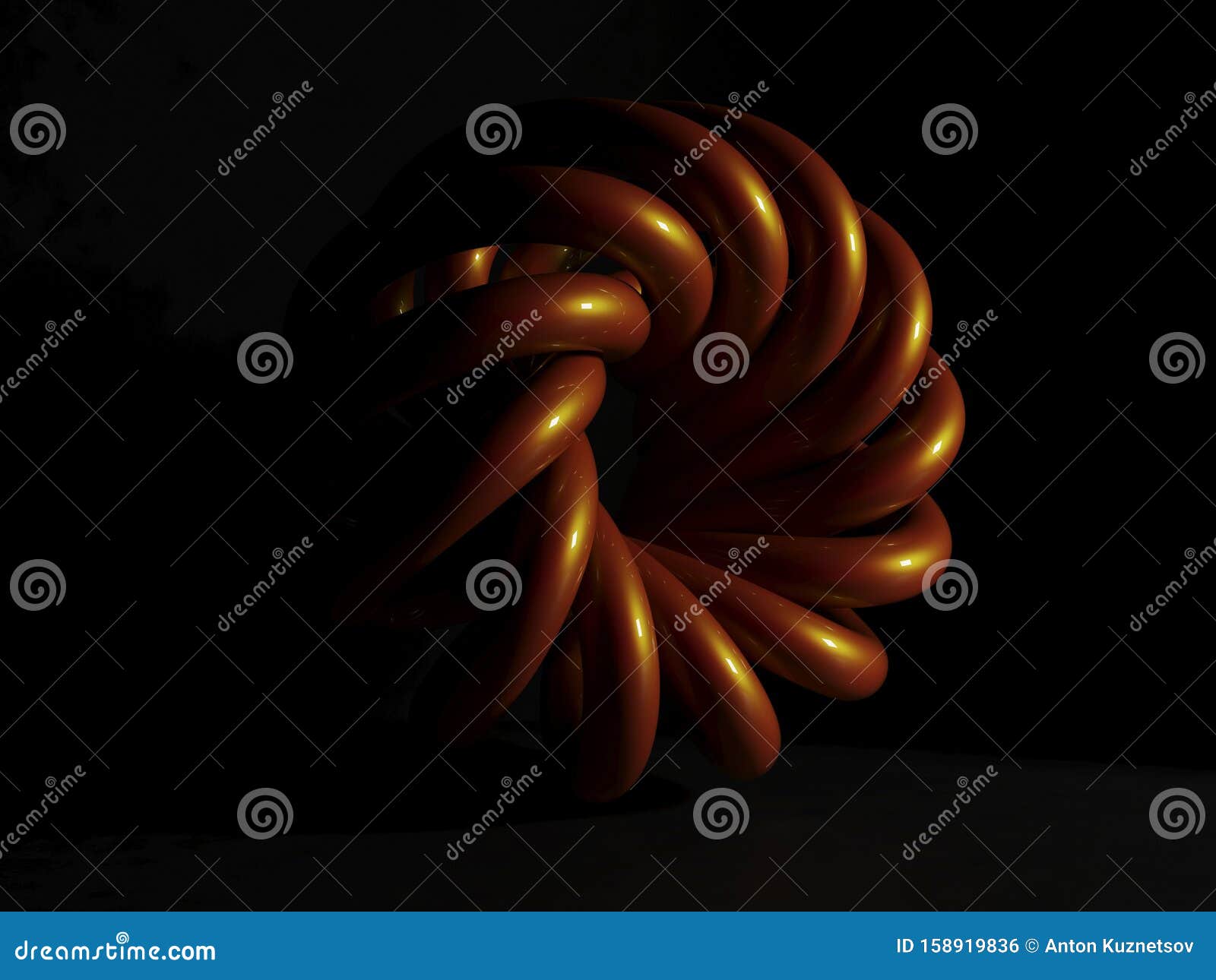 The Image of a Bionic Figure, 3D Rendering Stock Illustration ...