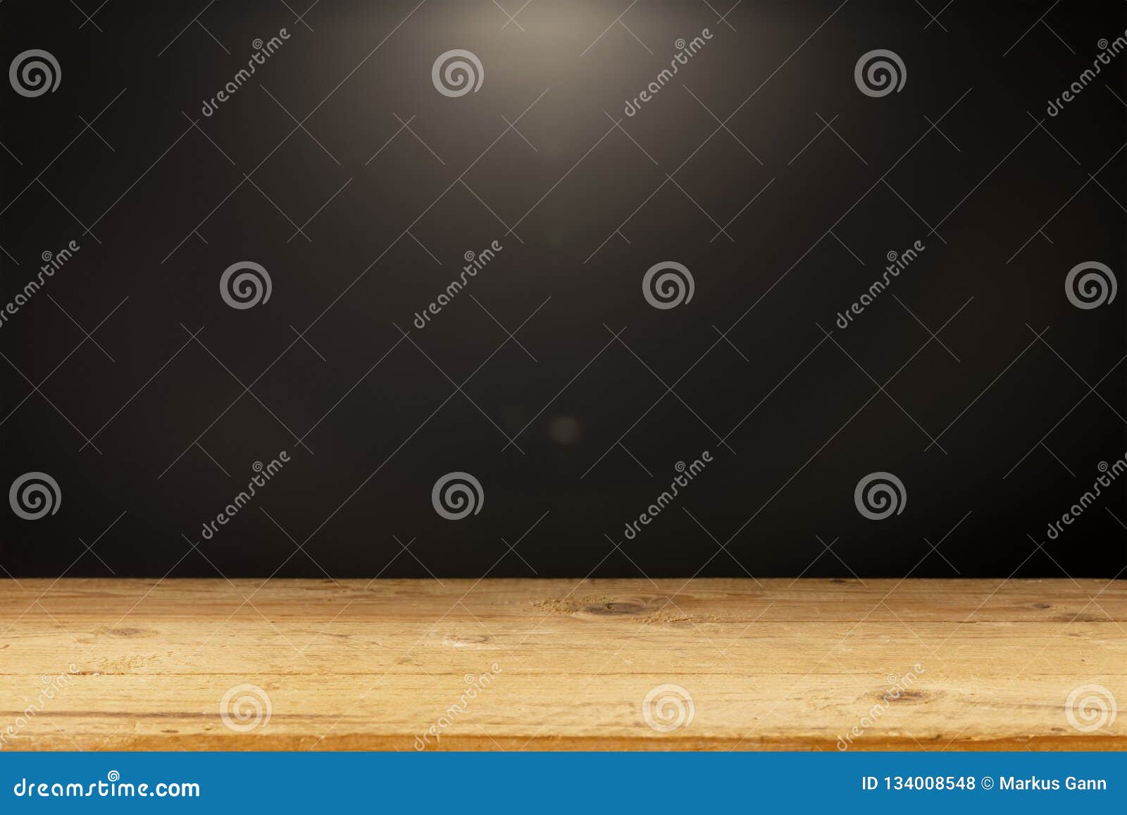 Black Background Light Wooden Table Stock Photo - Image of board, rough ...