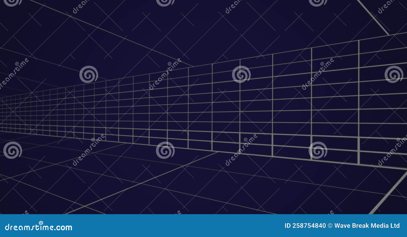 Image of Black Digital Space with Perspective Stock Illustration ...