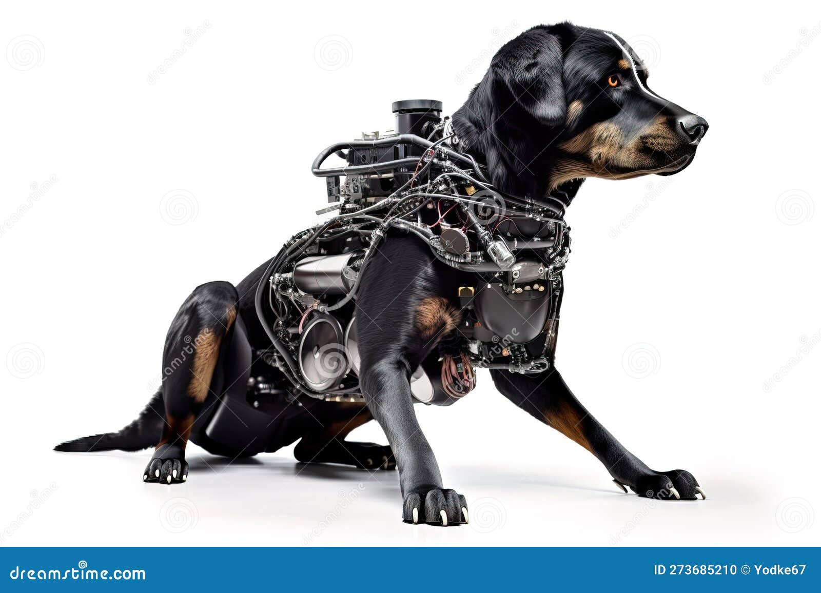 Cyborg Animals. Futuristic Mechanical Robot Characters, Cartoon Punk ...