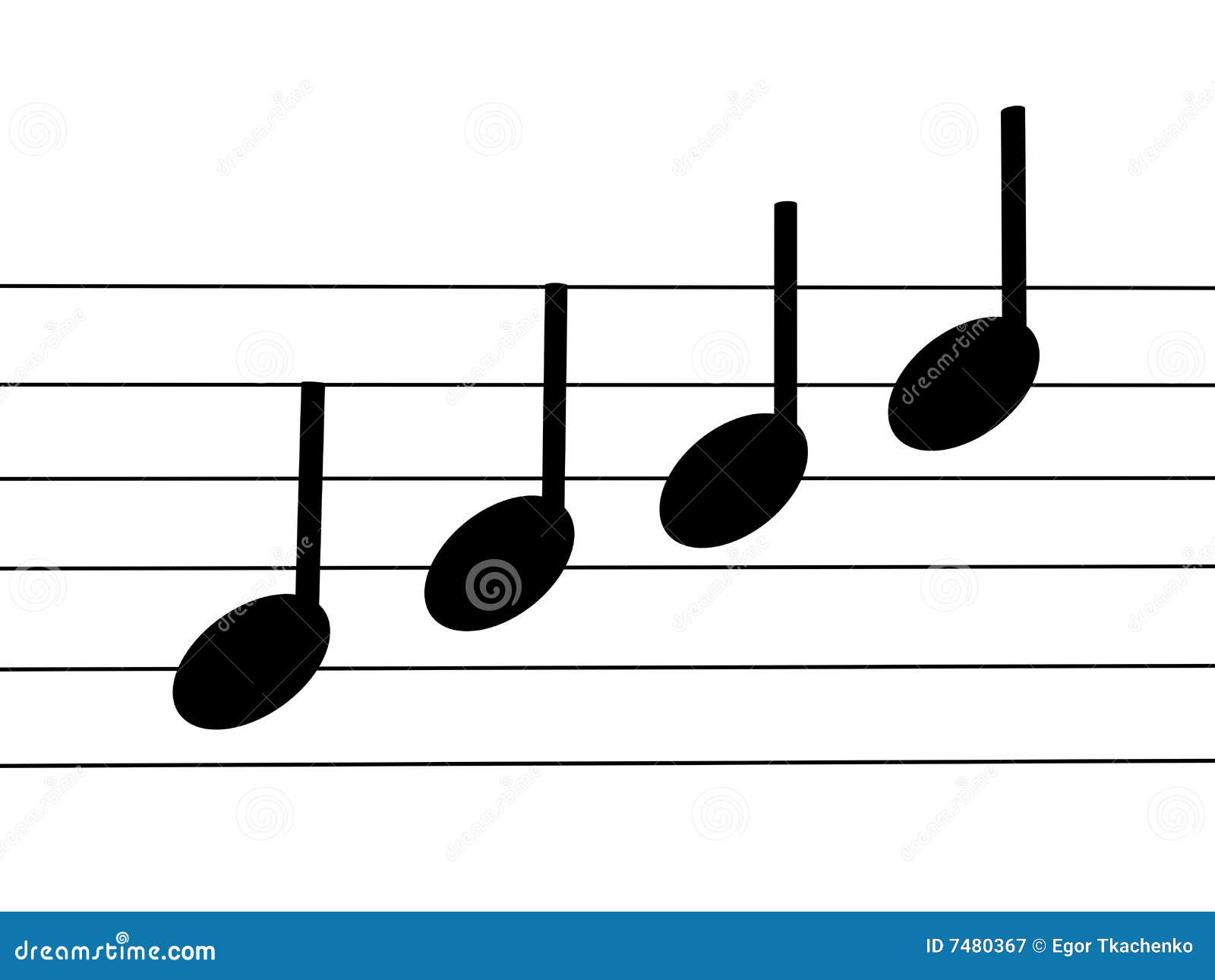 The image of black notes. stock illustration. Illustration of musical ...