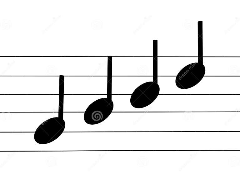 The image of black notes. stock illustration. Illustration of musical ...