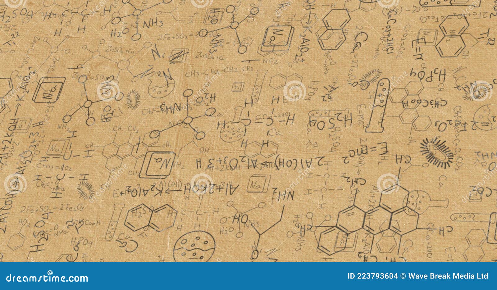 Image of Black Structural Formulae of Chemical Compounds on Paper Stock ...