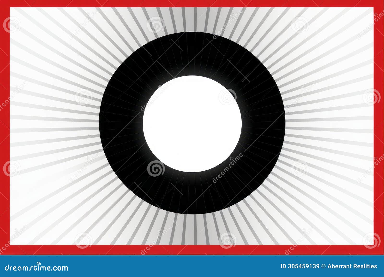 An Image of a Black and White Circle on a Red Background Stock ...
