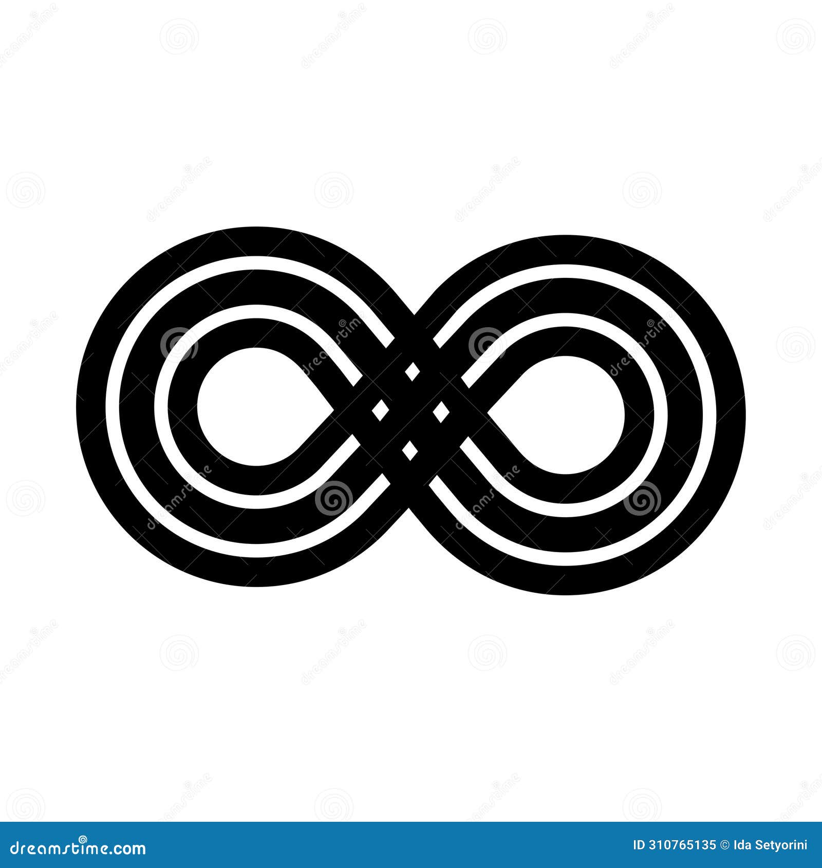 The Image is a Black and White Drawing of an Infinity Symbol Stock ...