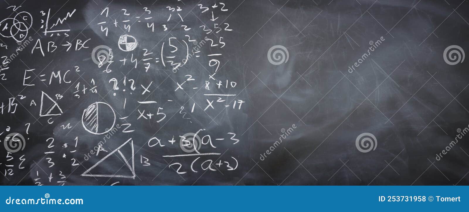 Image of Blackboard with Math Calculation Stock Photo - Image of ...