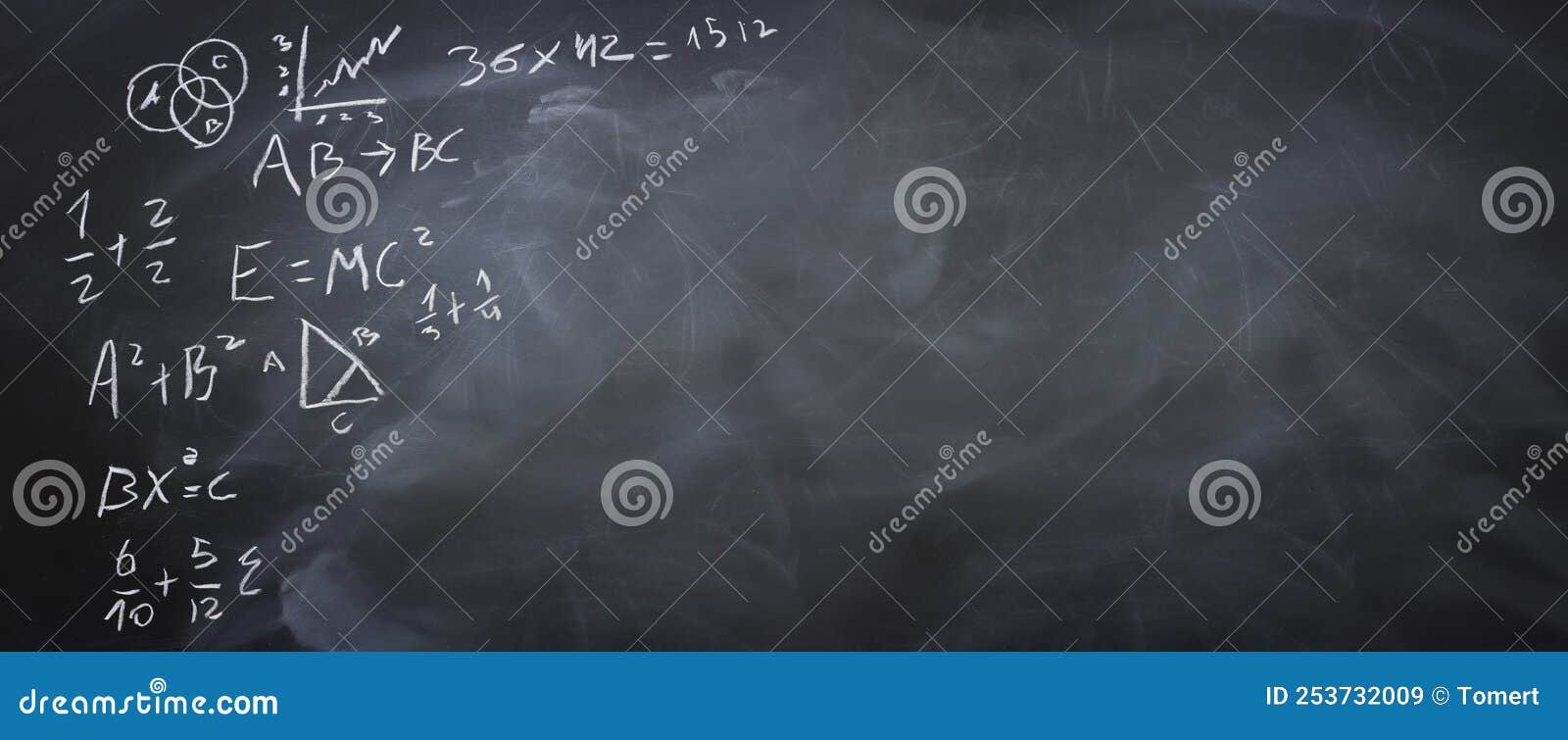 Image of Blackboard with Math Calculation Stock Image - Image of ...