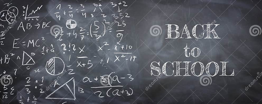 Image of Blackboard with Math Calculation Stock Image - Image of lesson ...