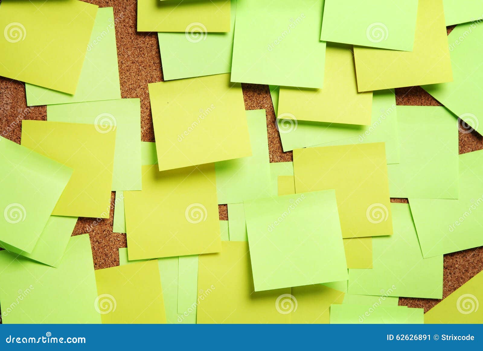 Image of Blank Green and Yellow Sticky Notes Stock Image - Image of ...