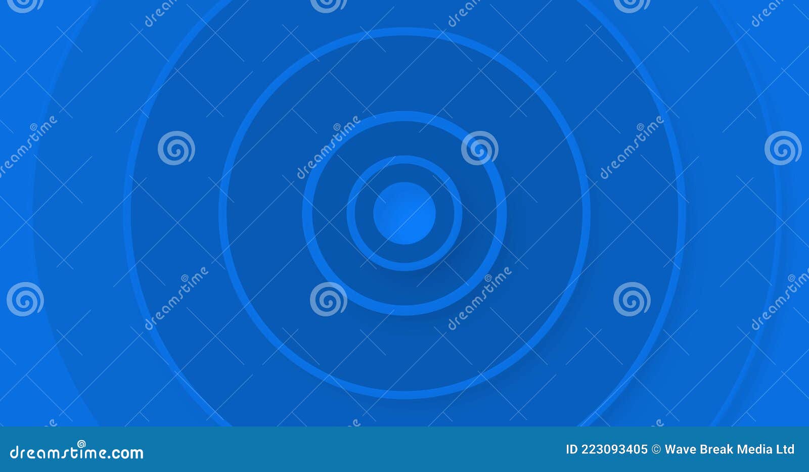 Image of Blue Concentric Circles Pulsating on Seamless Loop Stock ...