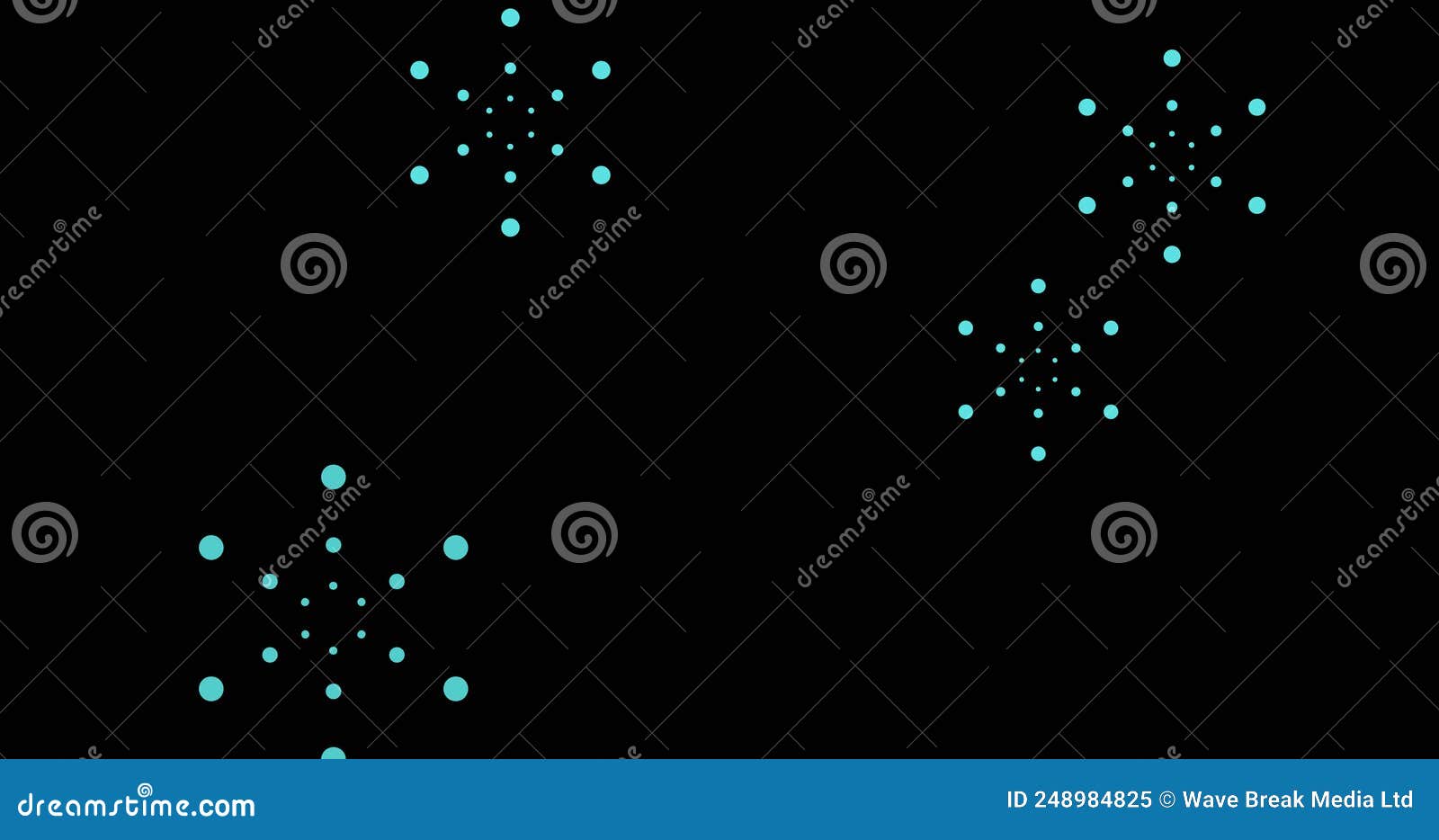 Image of Blue Fireworks Exploding on Black Background Stock ...