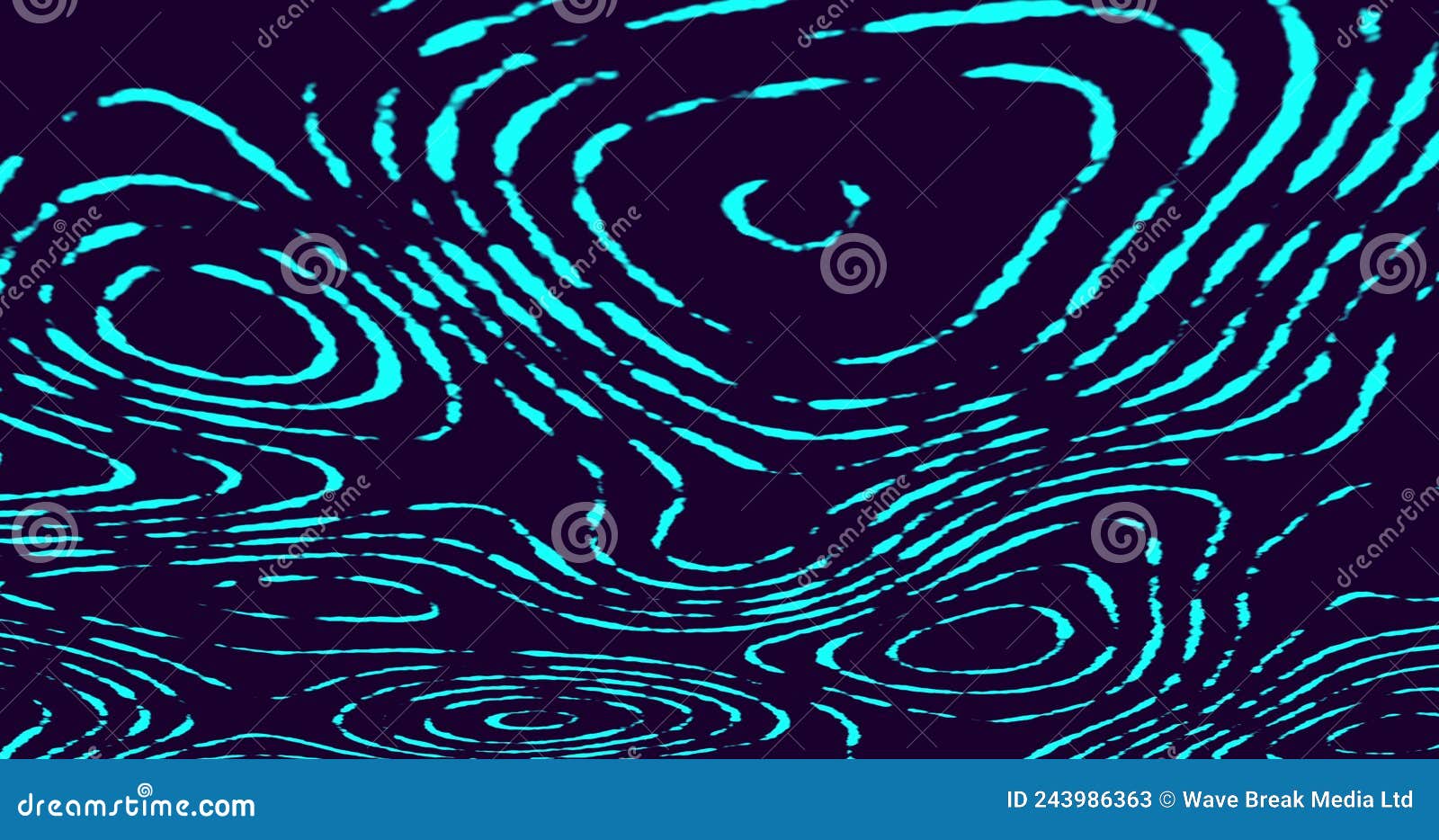 Image of Blue Line Trails Moving in Hypnotic Motion on Seamless Loop on ...