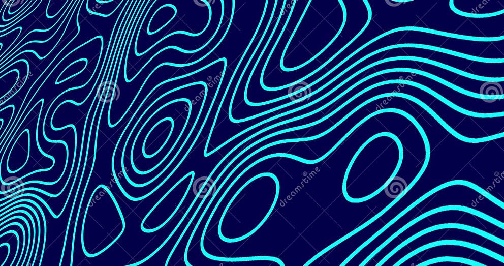 Image of Blue Line Trails Moving in Hypnotic Motion on Seamless Loop on ...