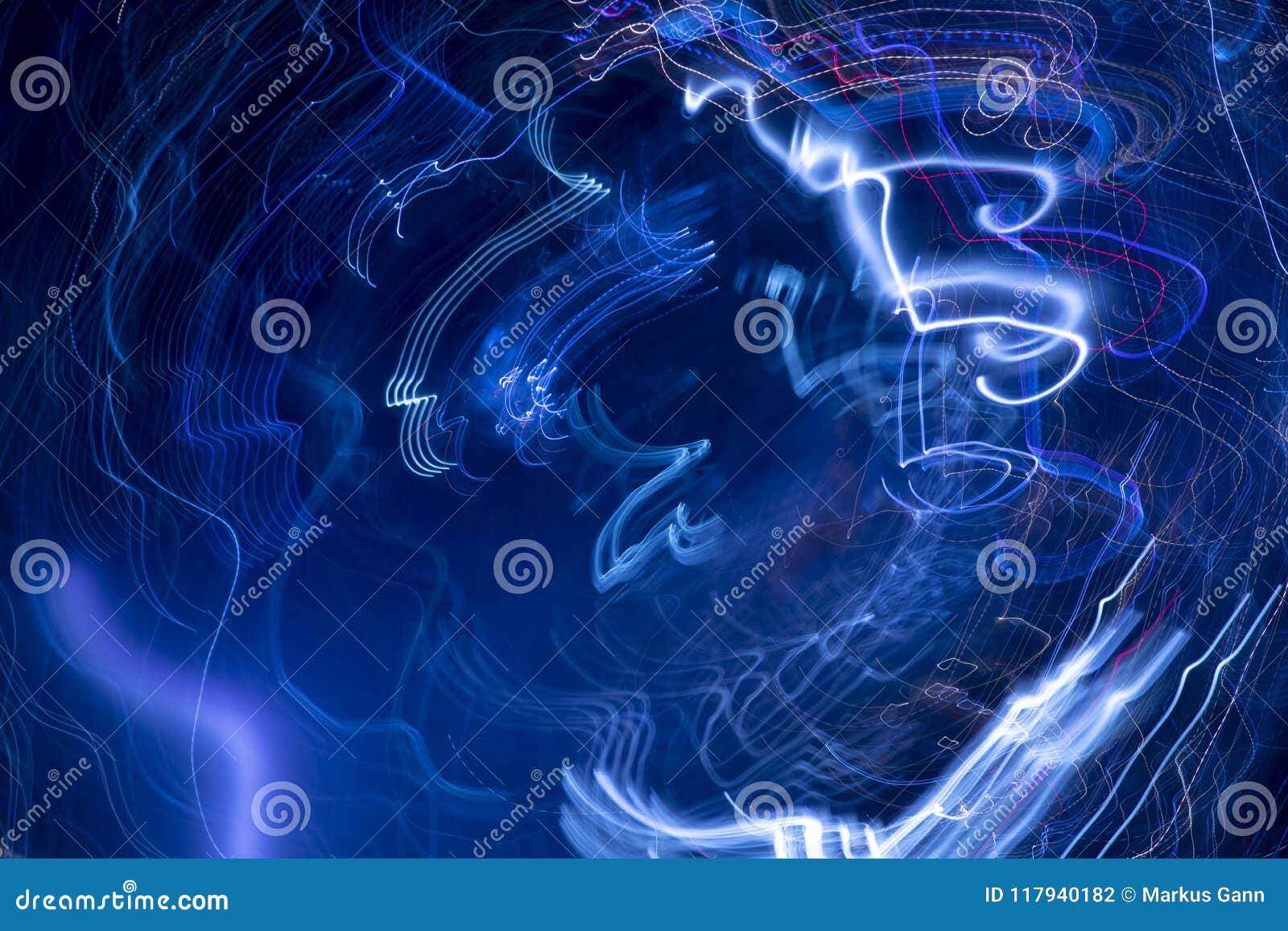 Blue Moving, Wavy Curved Transparent Lines On Blue Gradient Background ...