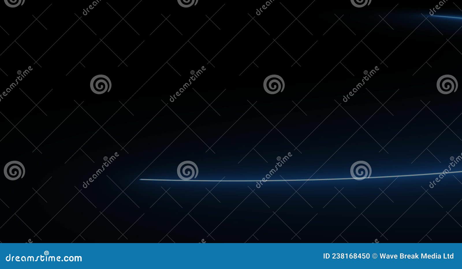 Image of Blue Neon Trails on Black Background Stock Illustration ...