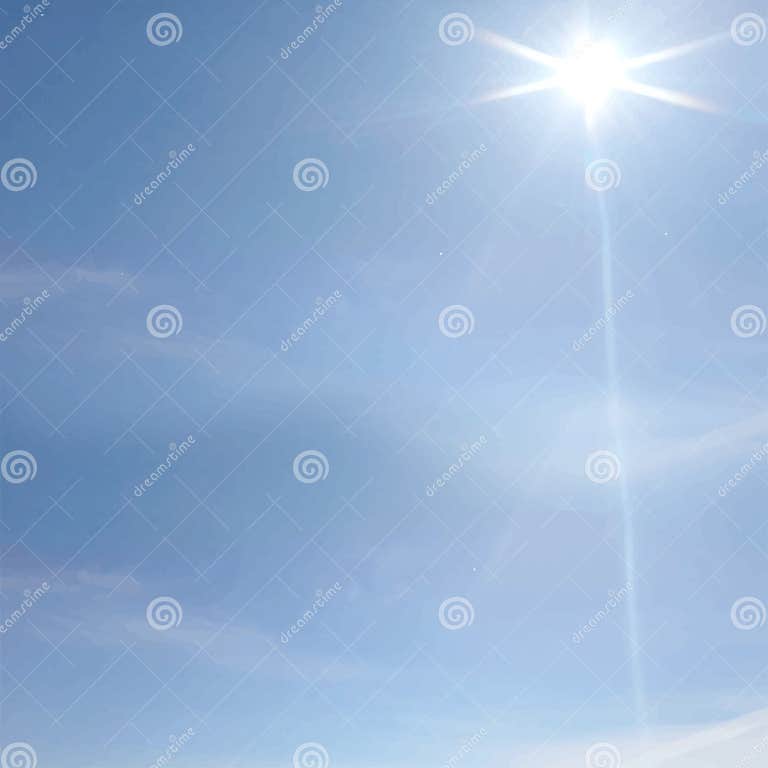Image of Blue Sky, Clouds and Sun Rays Stock Image - Image of ...