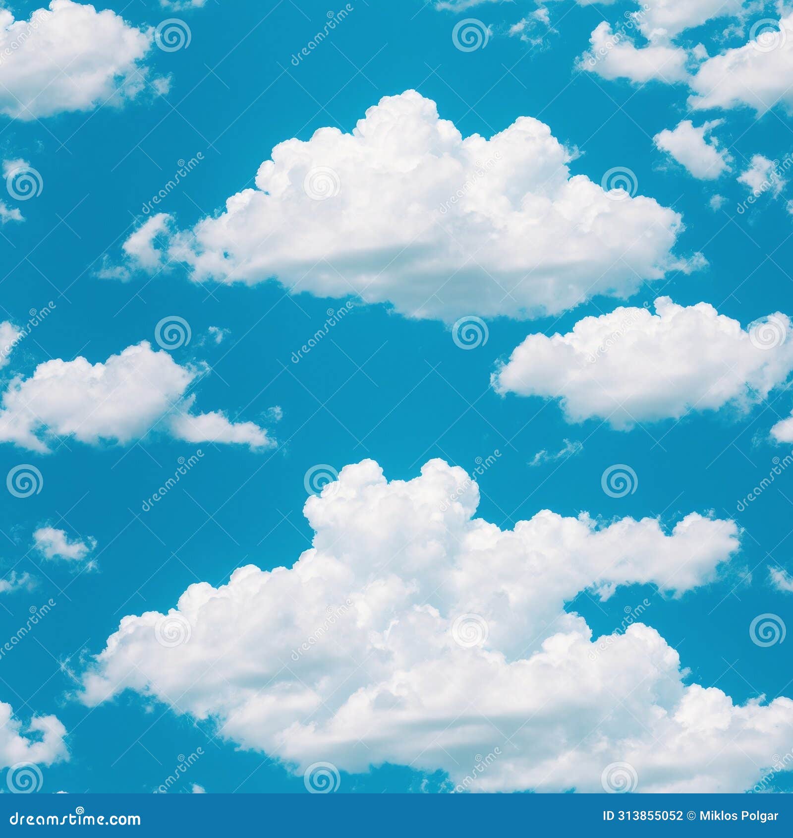 A Blue Sky with White Clouds. - Seamless and Tileable Stock Photo ...